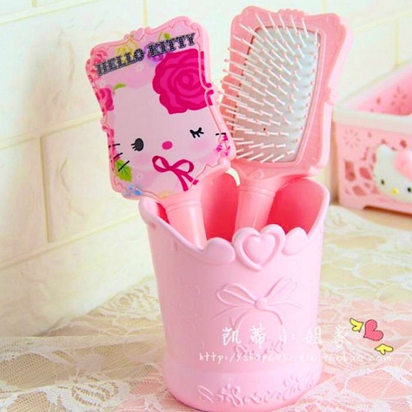 Hello Kitty | Accessories | Hello Kitty Hair Brush Paddle Pink Rose ...